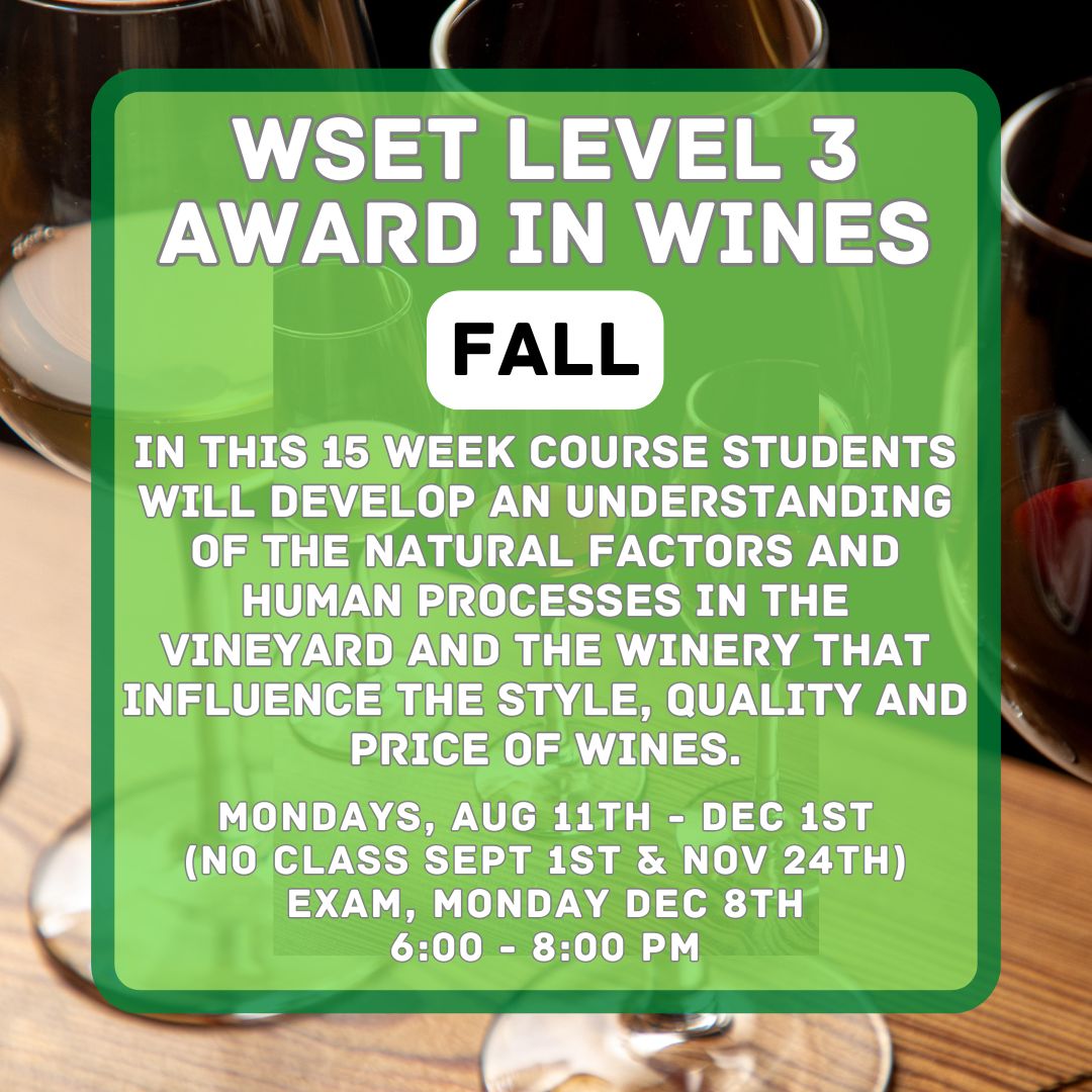 WSET Level 3 Award in Wines **Fall** | Wine Educate