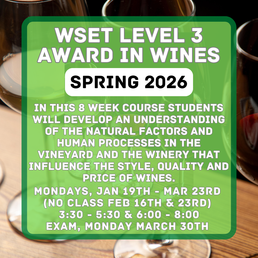 WSET Level 3 Award in Wines **Spring 2026** | The Independent Caveau NOLA
